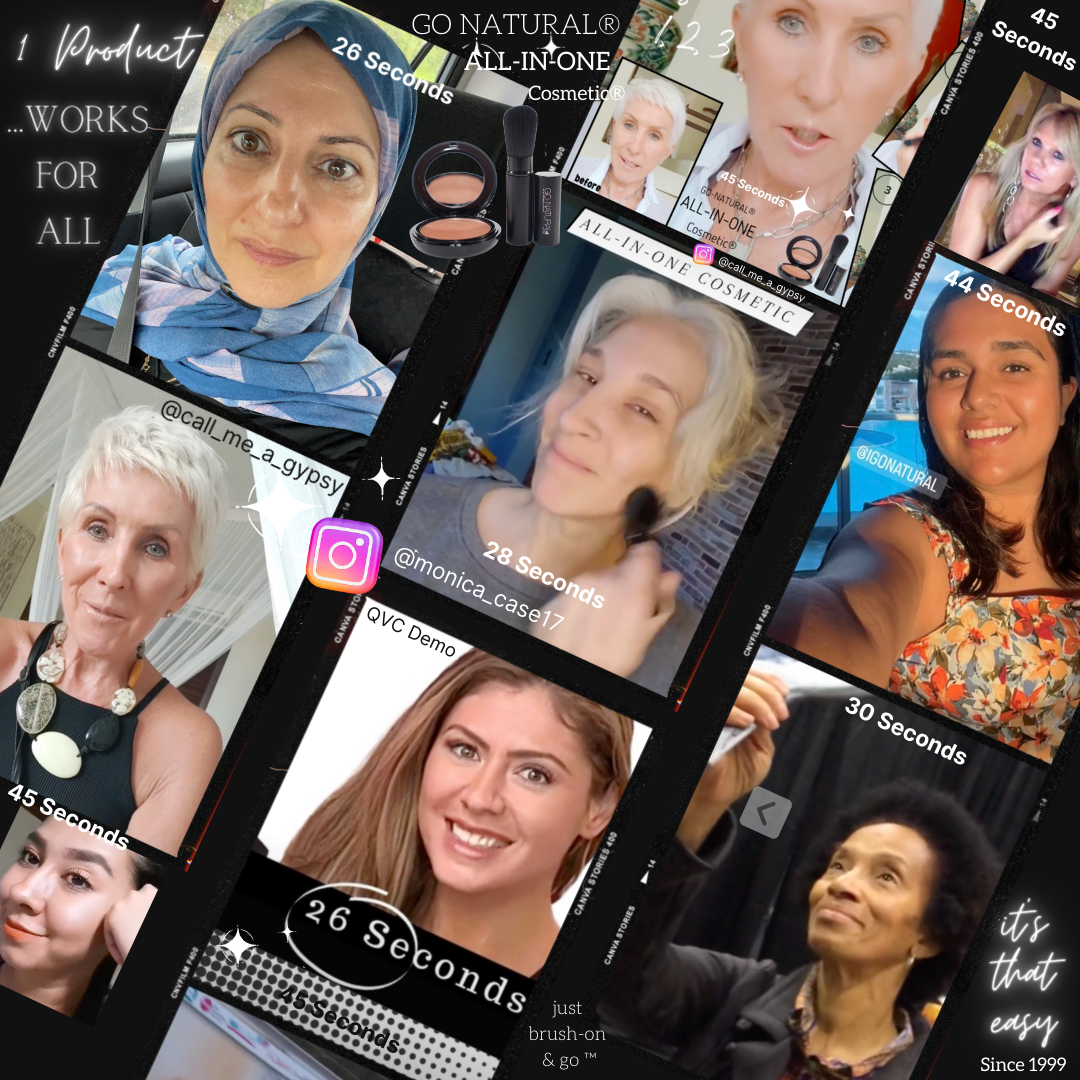 iGoNatural® Go Natural ALL-IN-ONE Cosmetic Powder Makeup Compact Set ...